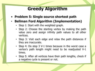 Single source Shortest path algorithm with example | PPTX