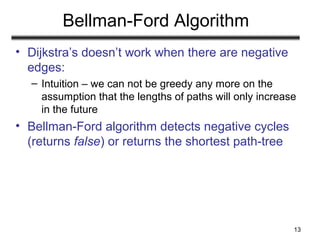 Single source stortest path bellman ford and dijkstra | PPT