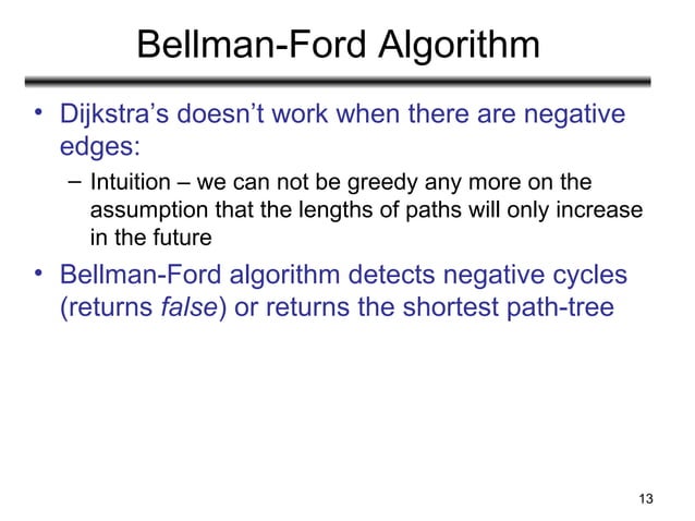 Single source stortest path bellman ford and dijkstra | PPT