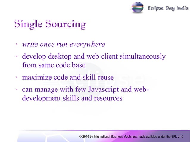 Single sourcing using Rich Ajax Platform | PPT