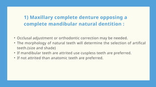 Single special denture a type of complete denture | PPT