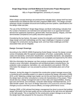 Single stage design and build method & construction project management ...