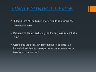 Single Subjects Research | PPTX