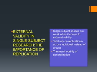 Single Subjects Research | PPTX