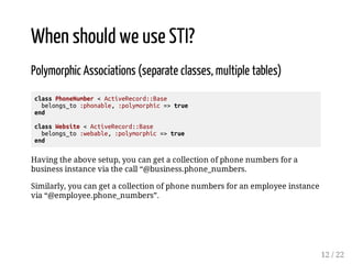 Rupicon 2014 Single table inheritance | PPT