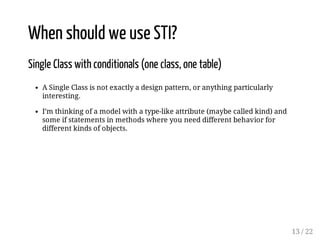 Rupicon 2014 Single table inheritance | PPT