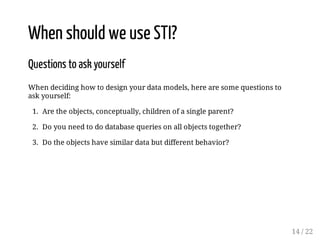 Rupicon 2014 Single table inheritance | PPT