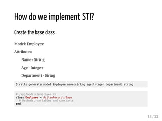 Rupicon 2014 Single table inheritance | PPT