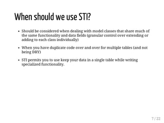 Rupicon 2014 Single table inheritance | PPT