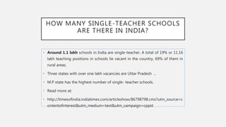 Single teachers' schools | PPTX