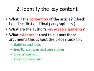 Single text article analysis how to | PDF