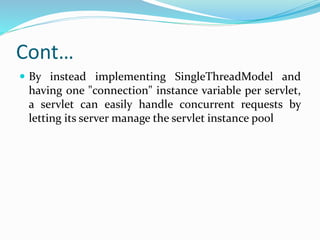Single thread interface in servlet | PPT