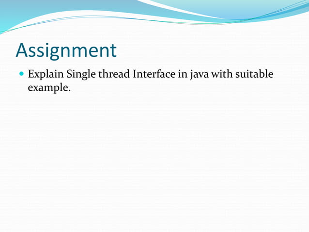 Single thread interface in servlet | PPT