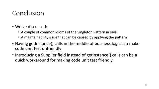 The Singleton Pattern In Java | PDF