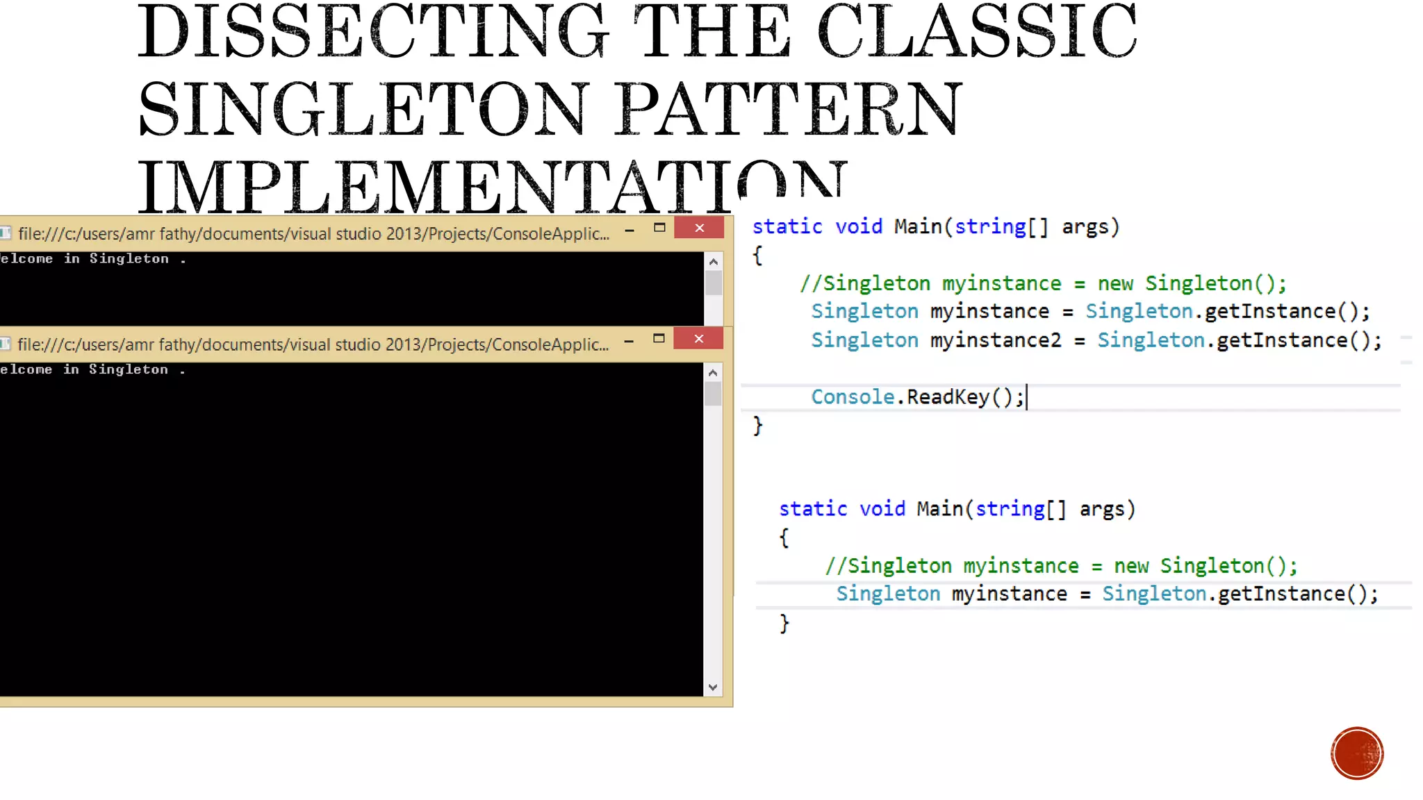 Singleton design pattern | PPT