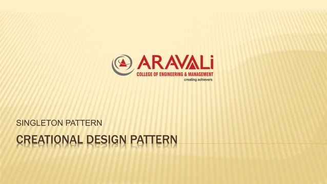 Singleton Design Pattern Ppt
