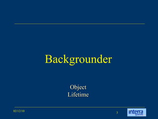 Singleton Object Management | PPT