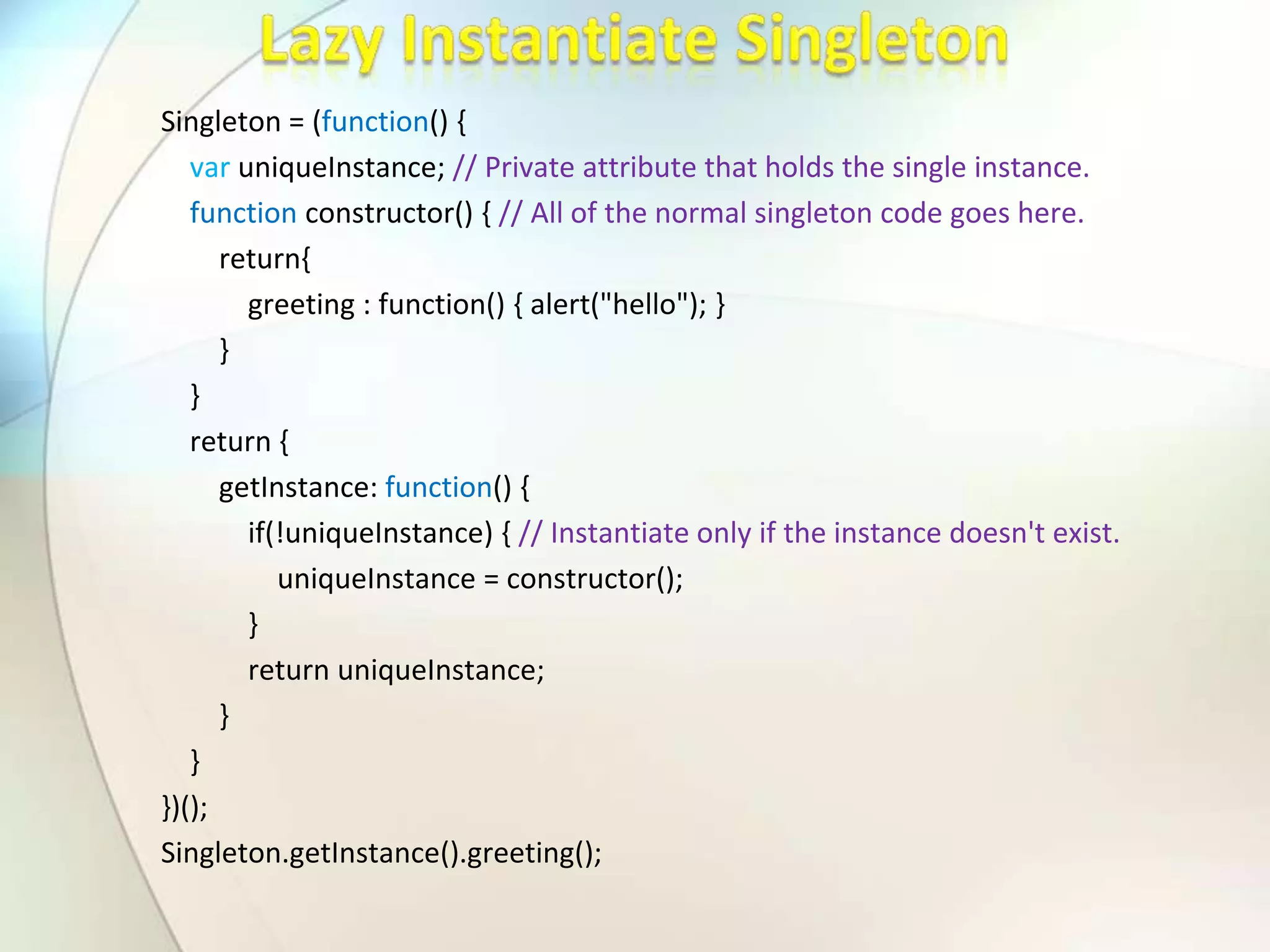 Singleton Pattern | PPTX