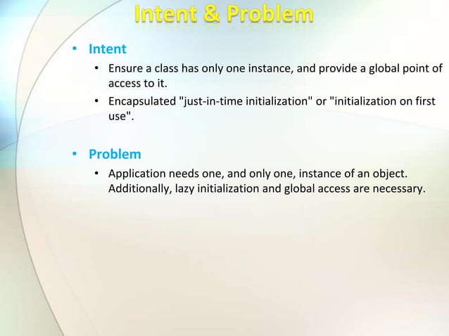 Singleton Pattern | PPTX