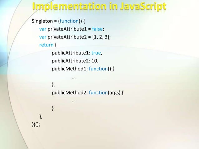 Singleton Pattern | PPTX