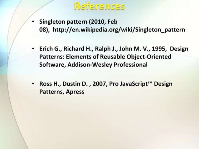 Singleton Pattern | PPTX