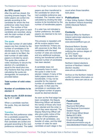 Single Transferable Vote STV | PDF