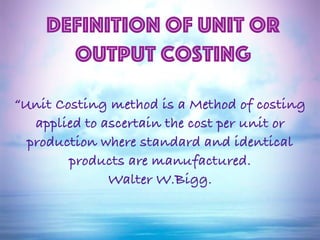 Single:unit costing by Dr Mamata Rathi | PDF