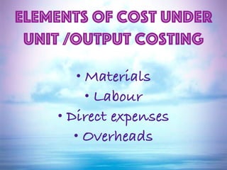 Single:unit costing by Dr Mamata Rathi | PDF