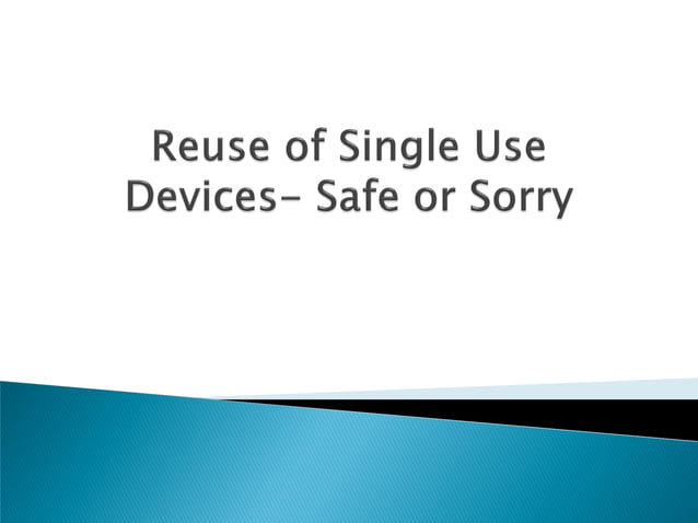 Single Use Devices | PDF