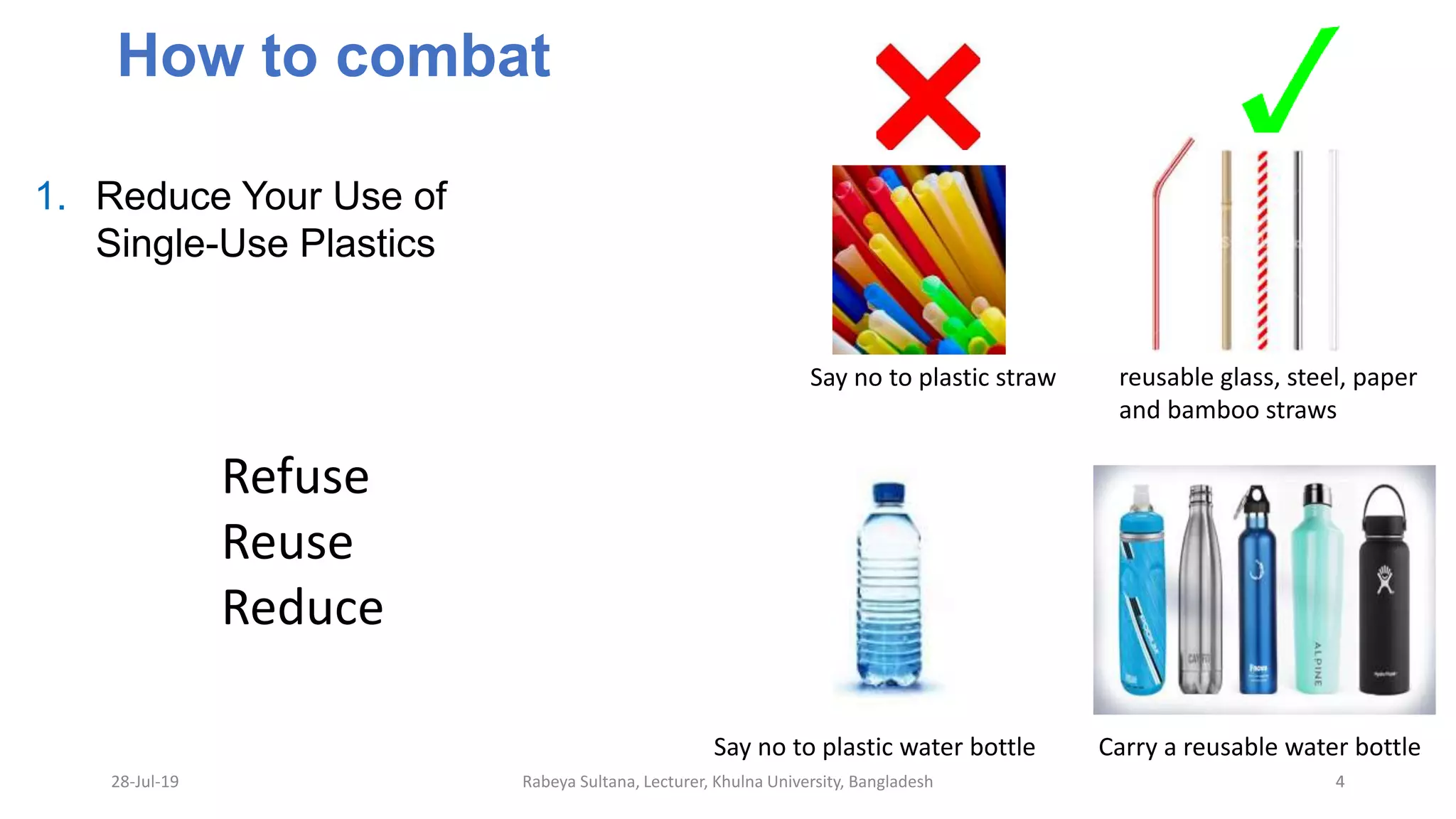 Single-use plastic: how to combat? | PPTX