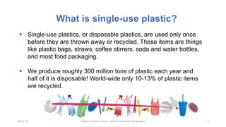 Single-use plastic: how to combat? | PPTX