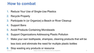 Single-use plastic: how to combat? | PPTX