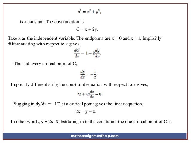 Single Variable Calculus Assignment Help | PPT