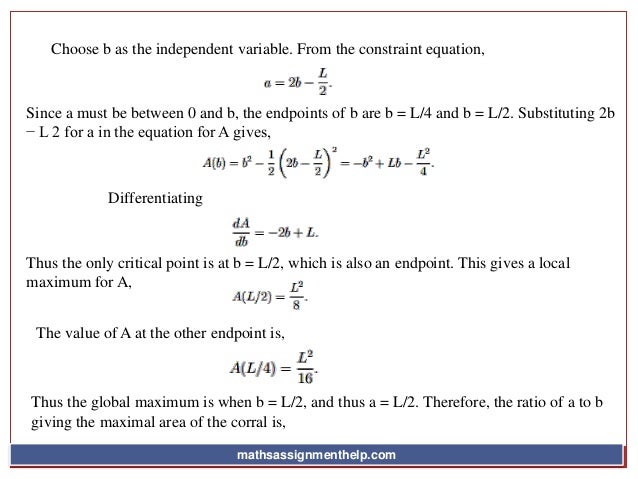 Single Variable Calculus Assignment Help | PPT