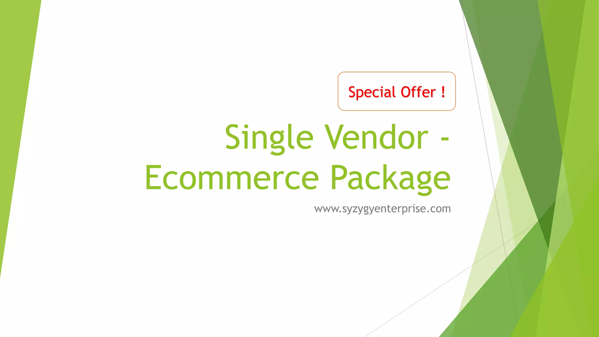 Single Vendor - Ecommerce Package | PPSX
