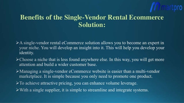 Single vendor rental ecommerce solution | PPT