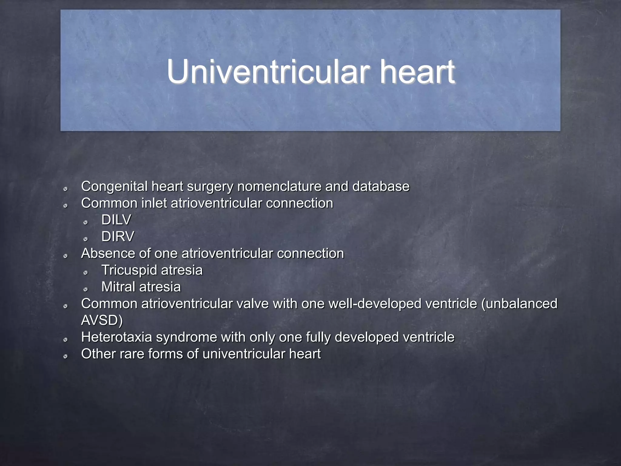 single ventricle physiology | PPT