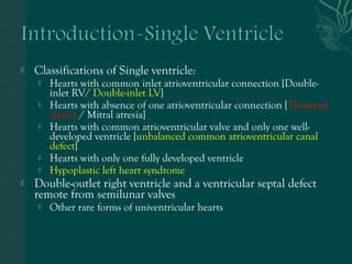 Single ventricle dr. prashant medanta | PPT