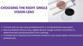Single Vision Lenses and the Products.pptx