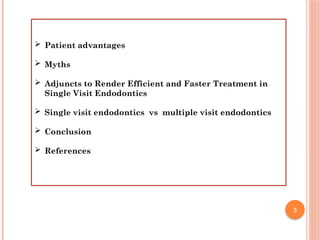 Single Visit Endodontics.pptx treatment in one visit | PPTX