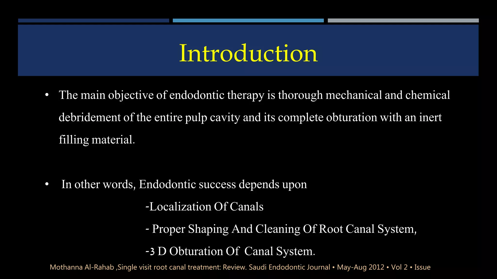 Single visit endodontics | PPTX