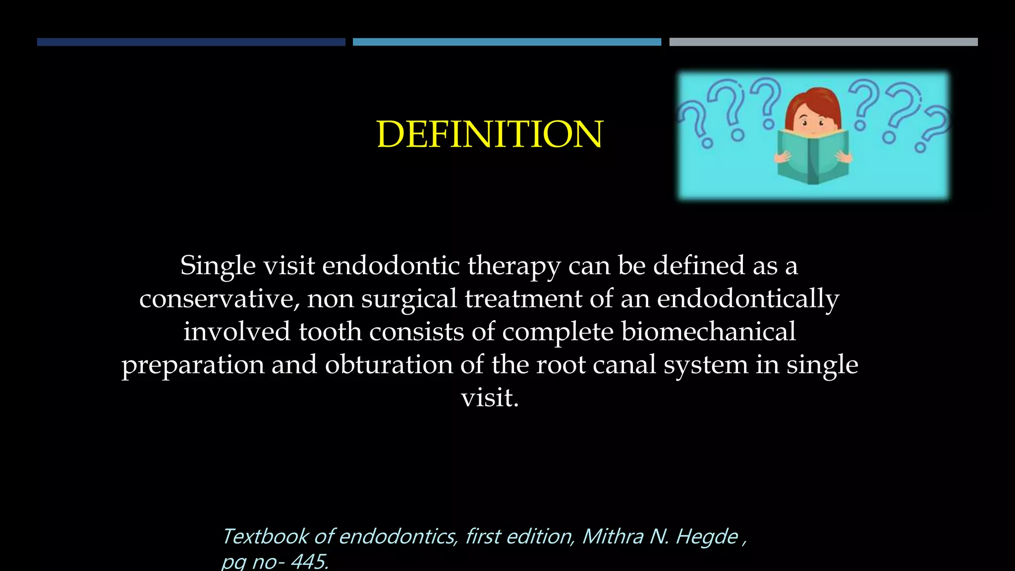 Single visit endodontics | PPTX