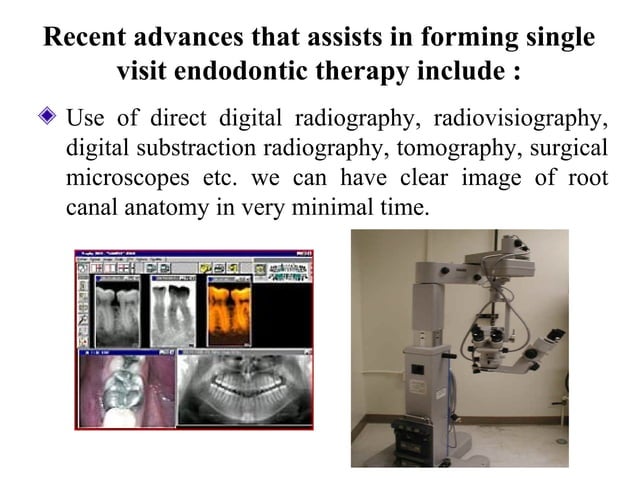 Single visit endodontics | PPT | Dental Health | Diseases and Conditions