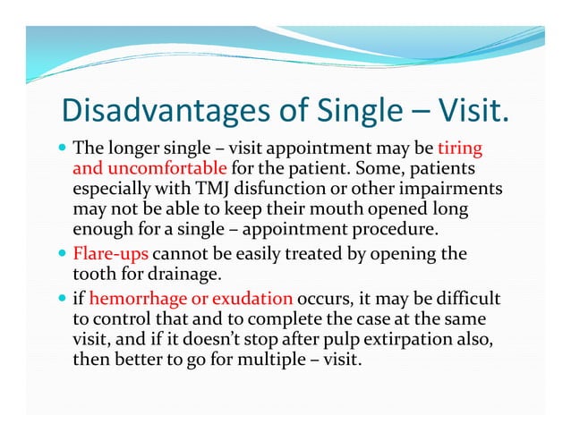 Single visit vs multiple visit | PDF | Dental Health | Diseases and ...