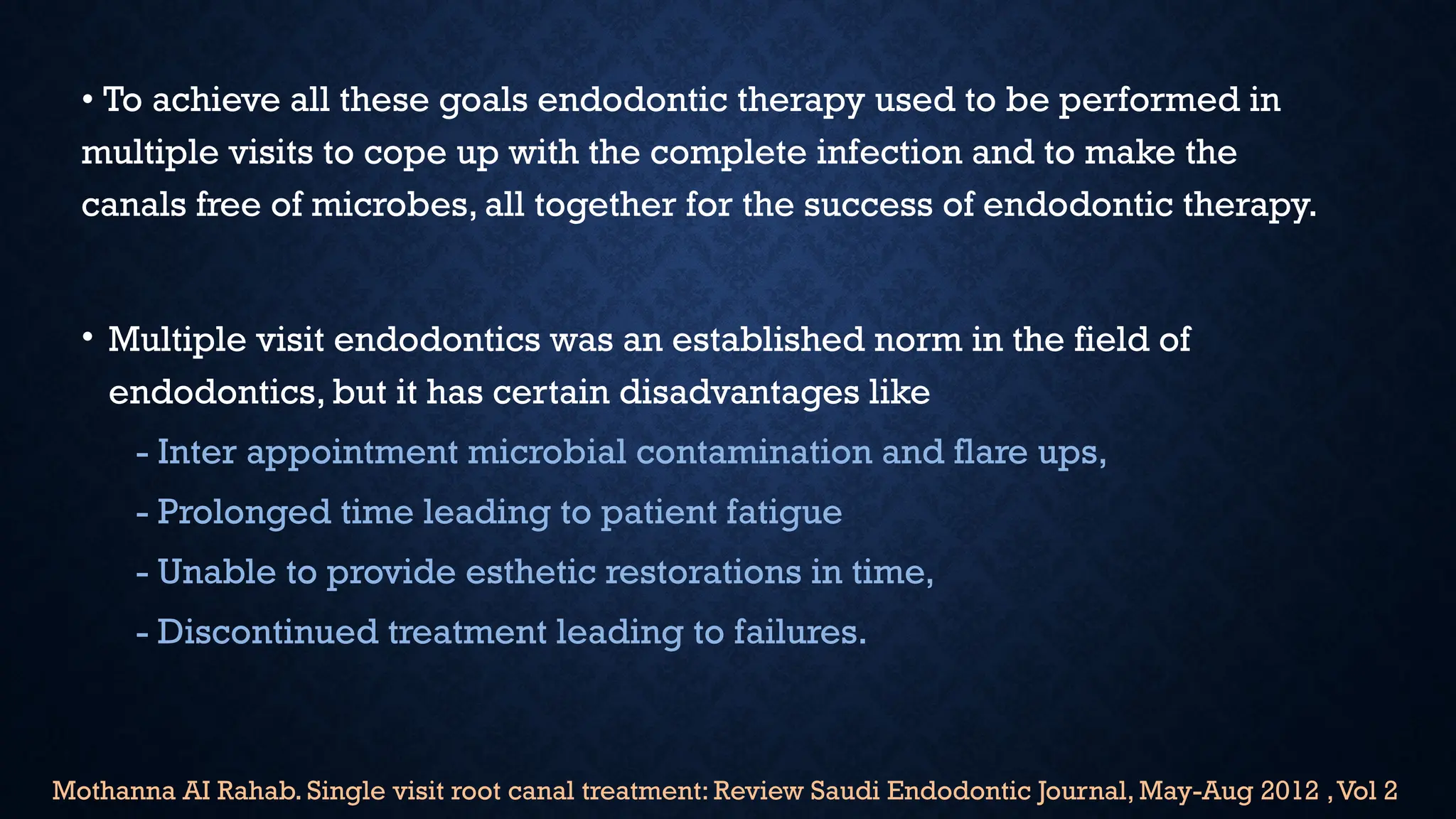 Single Visit vs multiple visit Endodontics.pptx