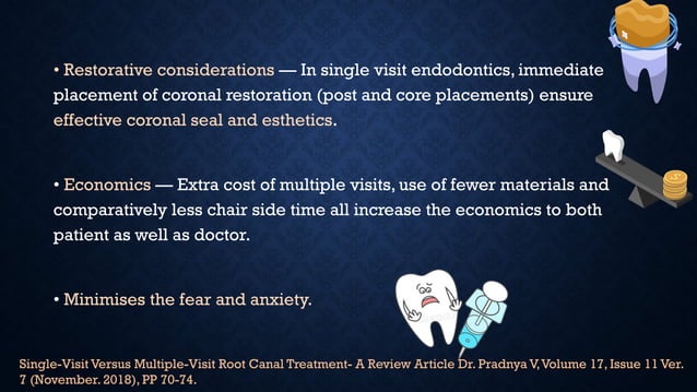 Single Visit vs multiple visit Endodontics.pptx | Dental Health ...