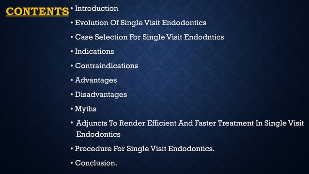 Single Visit vs multiple visit Endodontics.pptx | Dental Health ...