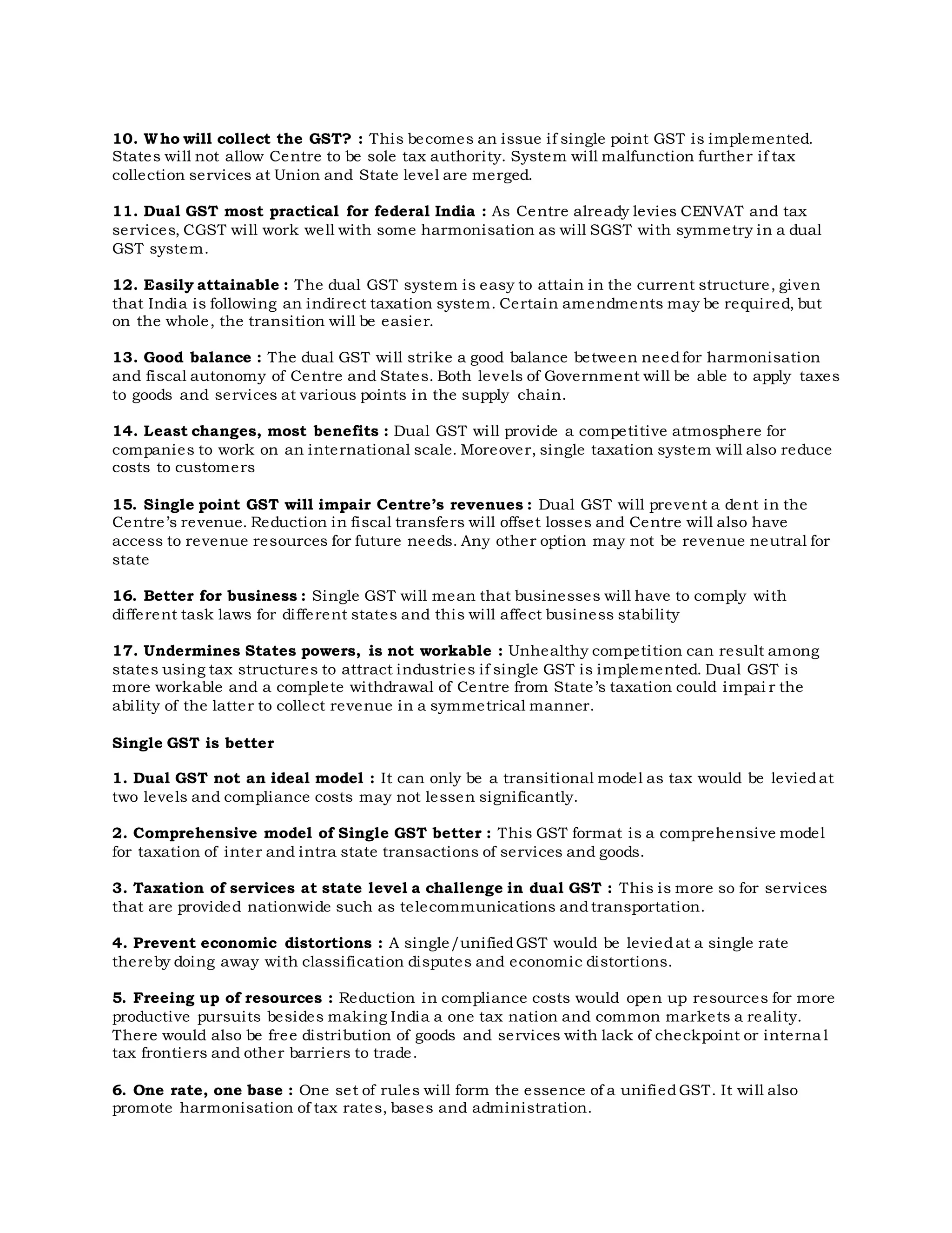 Single vs dual gst | DOCX