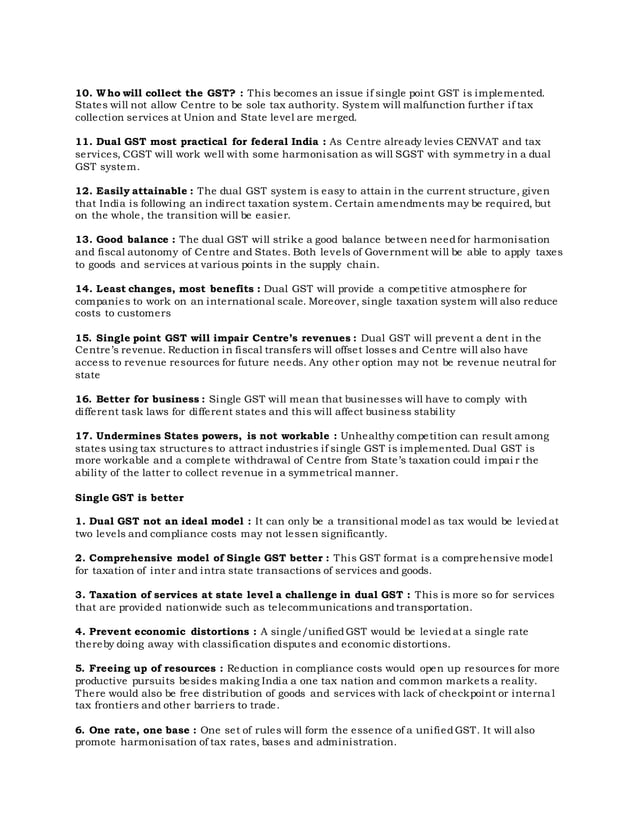 Single vs dual gst | DOCX