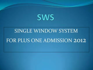 Single window system kerala | PPTX